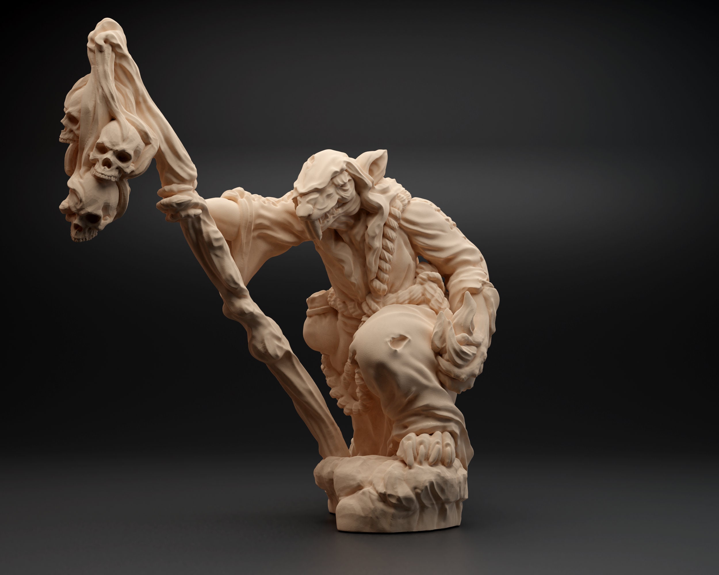 Wererat Mage 3D Printed Miniature Model for Dnd and - Etsy