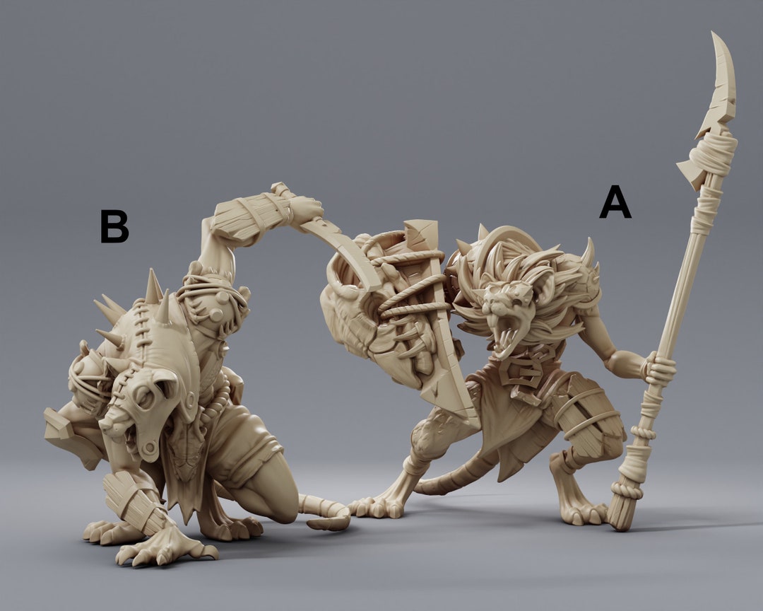 Ratman Guards Resin Miniature Dnd Miniatures Dungeons & Dragons ...