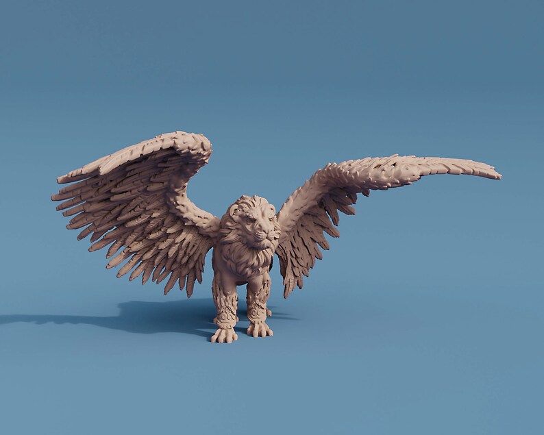 Winged Lion - Resin Miniature - Dnd Miniatures - Dungeons & Dragons ...