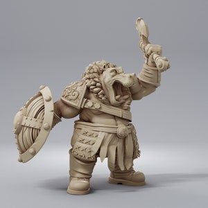 Giff Fighter Hippo Warrior 32mm D&D Resin Miniature Dungeons and ...