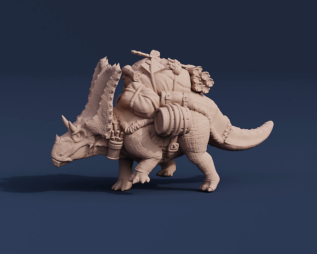 Dinosaur Mount - Resin Miniature - Dnd Miniatures - Dungeons & Dragons ...