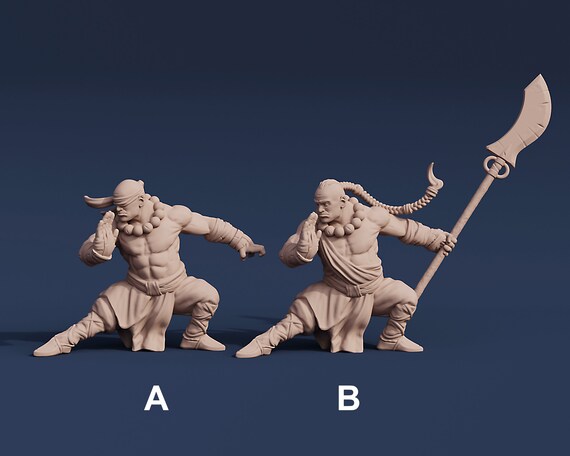 Monk Resin Miniature Dnd Miniatures Dungeons & Dragons | Etsy