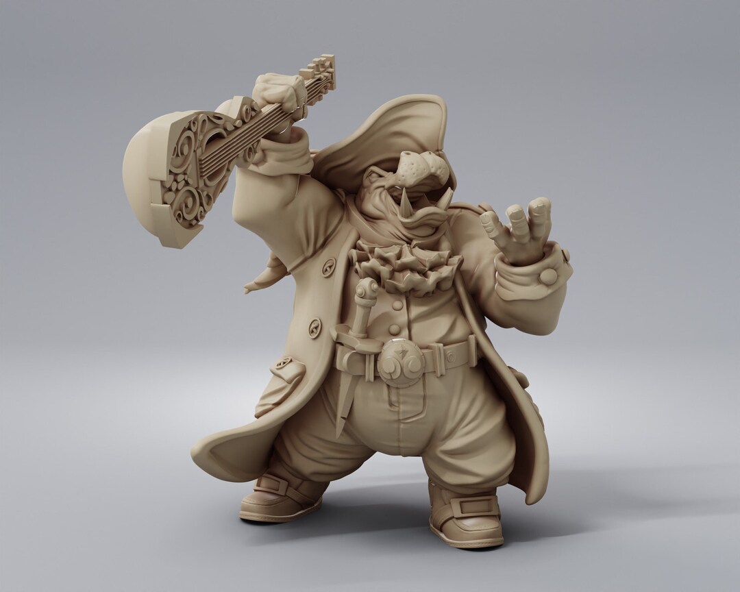 Hippo Giff Bard 32mm D&D Resin Miniature Dungeons and Dragons ...