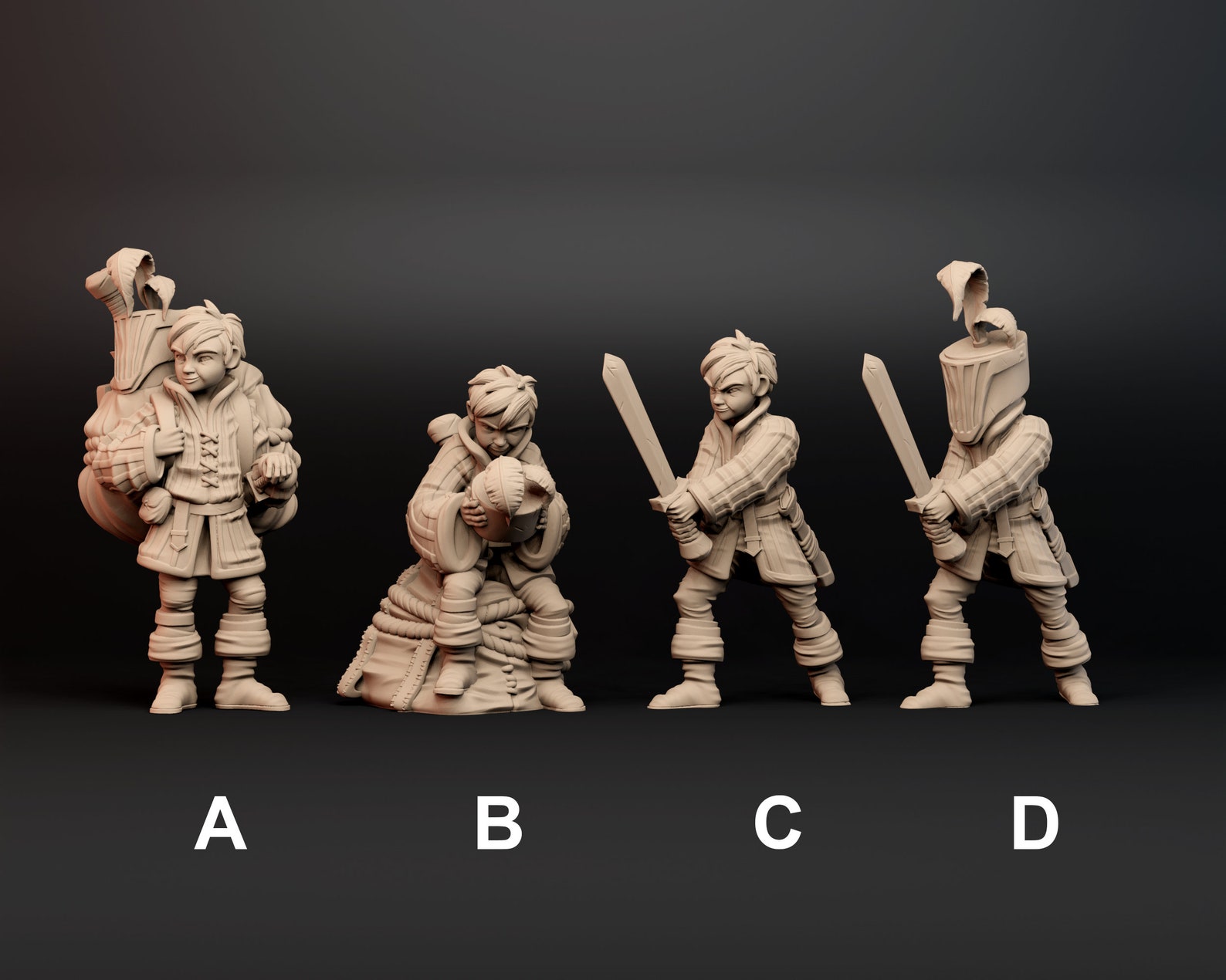 Squire Resin Miniature Dnd Miniatures Dungeons & Dragons - Etsy