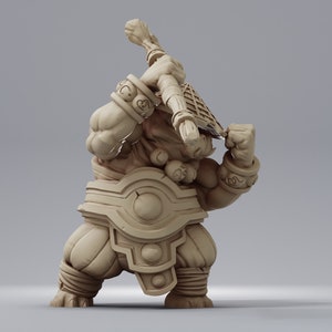 Giff Hippo Monk 32mm D&D Resin Miniature Dungeons and Dragons ...