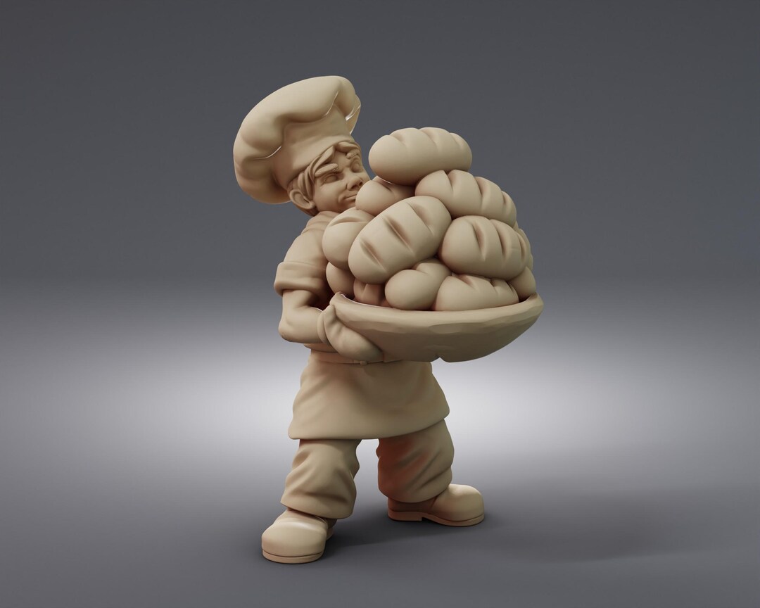Baker Cook Chief - 28mm 32mm Resin Miniature - Dnd - Dungeons & Dragons ...