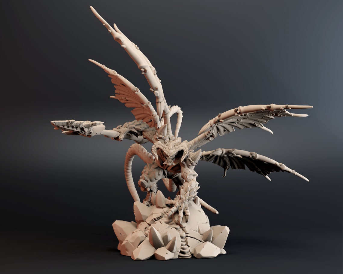 Volcano Demon - 3D Printed Miniature Model - Roleplaying Games ...