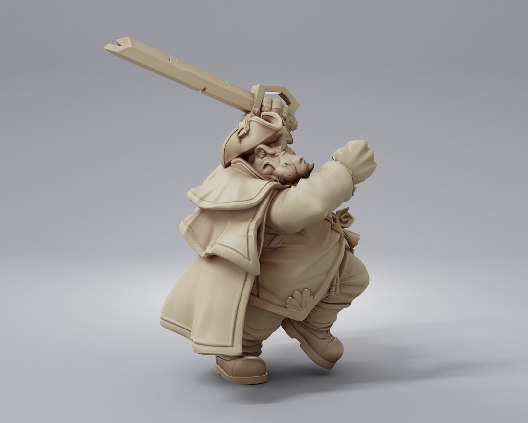 Giff Explorer Pathfinder Adventurer 32mm D&D Resin Miniature Dungeons ...