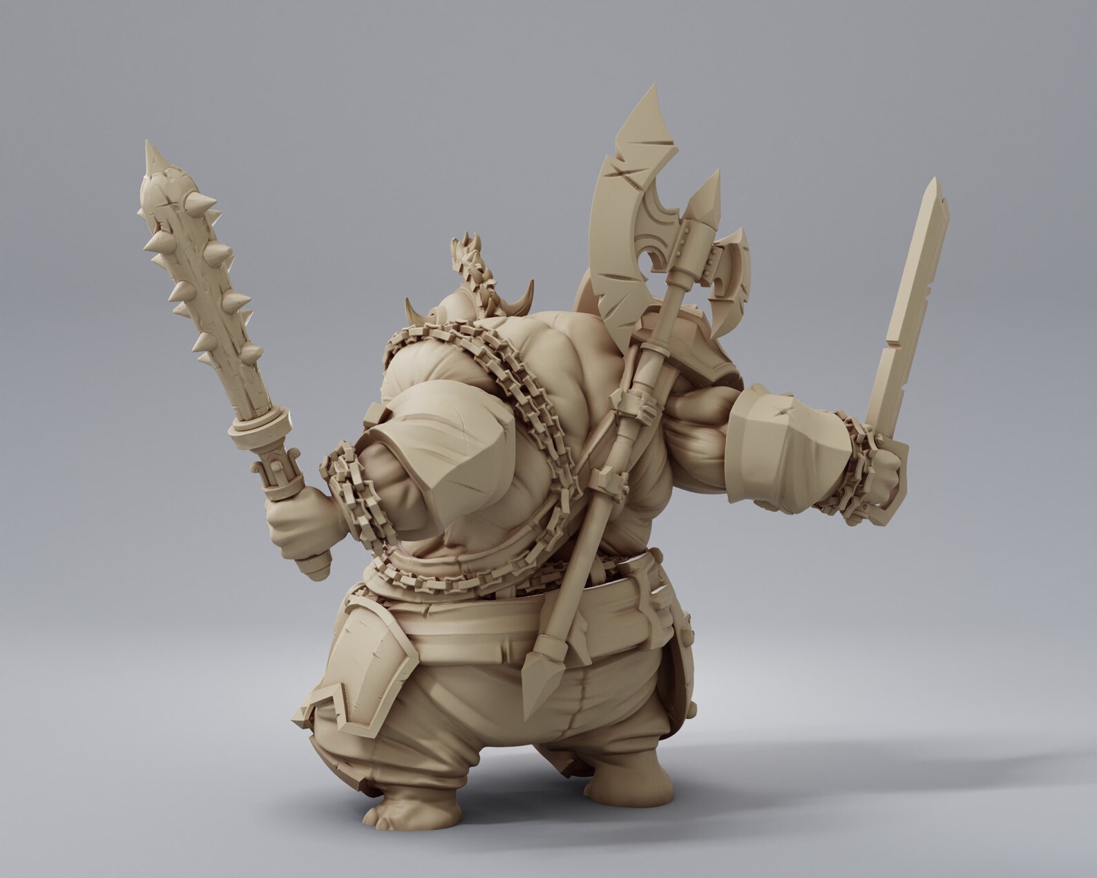 Giff Berserker 32mm D&D Resin Miniature Dungeons and Dragons Pathfinder ...