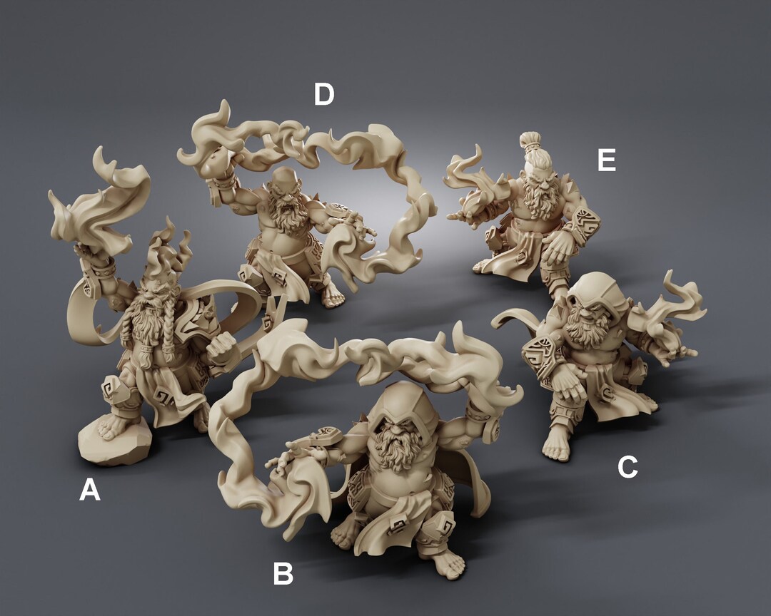 Dwarf Fire Mage Resin Miniature Dnd Miniatures Dungeons & Dragons ...