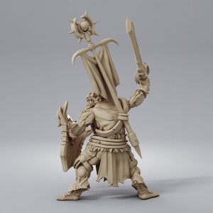 Dragonborn Flag Guard 32mm Resin Miniature Dnd Miniatures Dungeons ...
