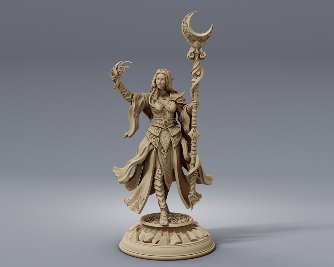 Elven Mage - 32mm Resin Miniature Dnd Miniatures Dungeons & Dragons ...