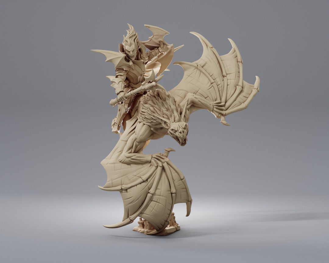 Vampire Bat Rider - Resin Miniature - Dnd Miniatures - Dungeons ...