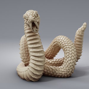 Giant Snake - 3D Printed Miniature Model for Dnd and Roleplaying Games ...