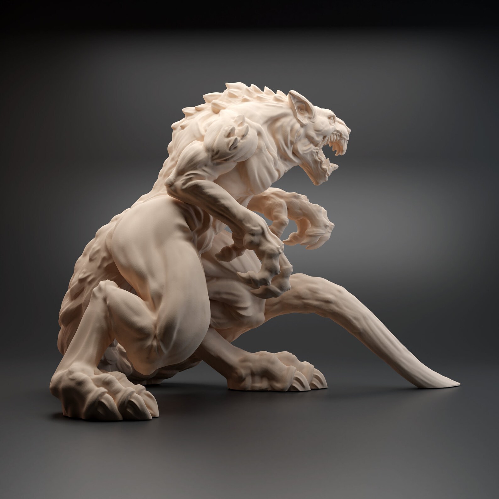 Wererat Monster 3D Printed Miniature Model for Dnd and | Etsy