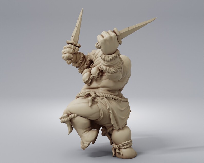 Giff Hippo Savage Warrior 32mm D&D Resin Miniature Dungeons and Dragons ...