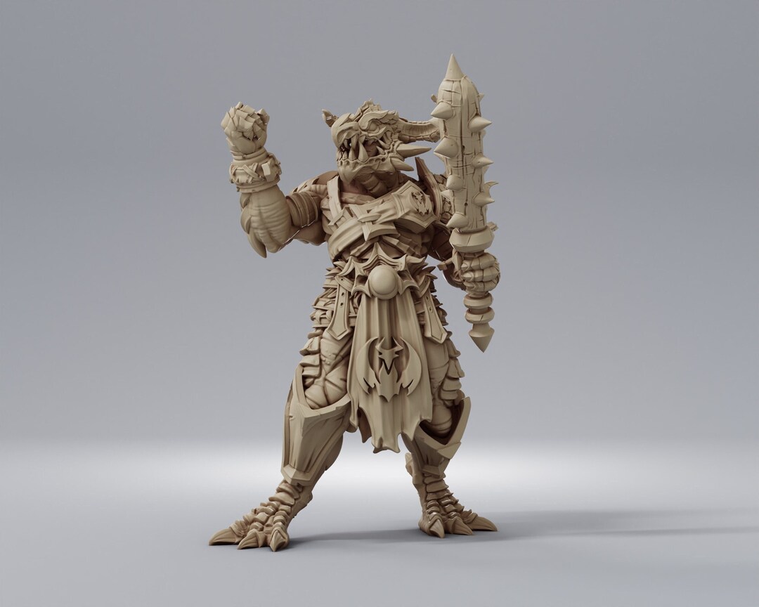 Dragonborn Marauder - 32mm Resin Miniature Dnd Miniatures Dungeons ...