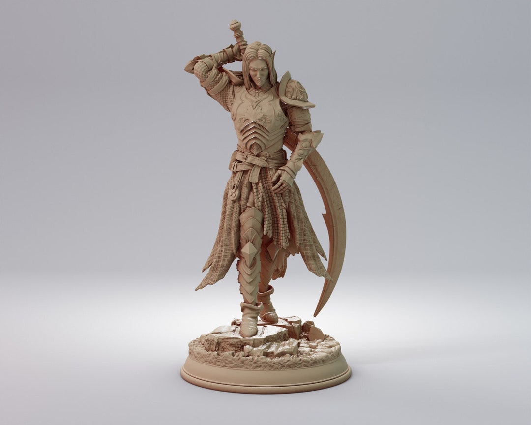 Human Paladin - 32mm Resin Miniature Dnd Miniatures Dungeons & Dragons ...