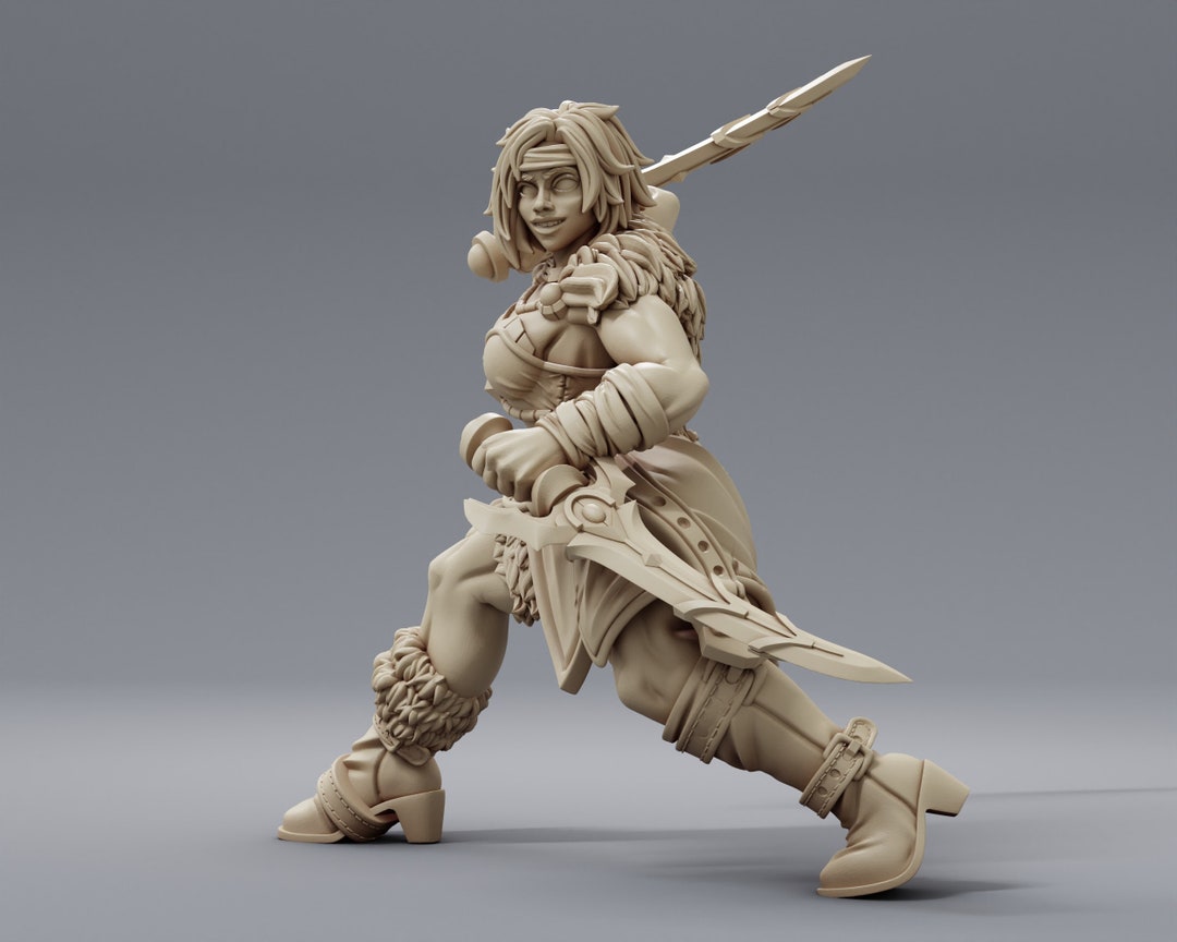 Female Rogue - 32mm Resin Miniature Dnd Miniatures Dungeons & Dragons ...