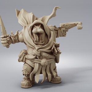 Giff Fighter Ranged Marksman 32mm D&D Resin Miniature Dungeons and ...