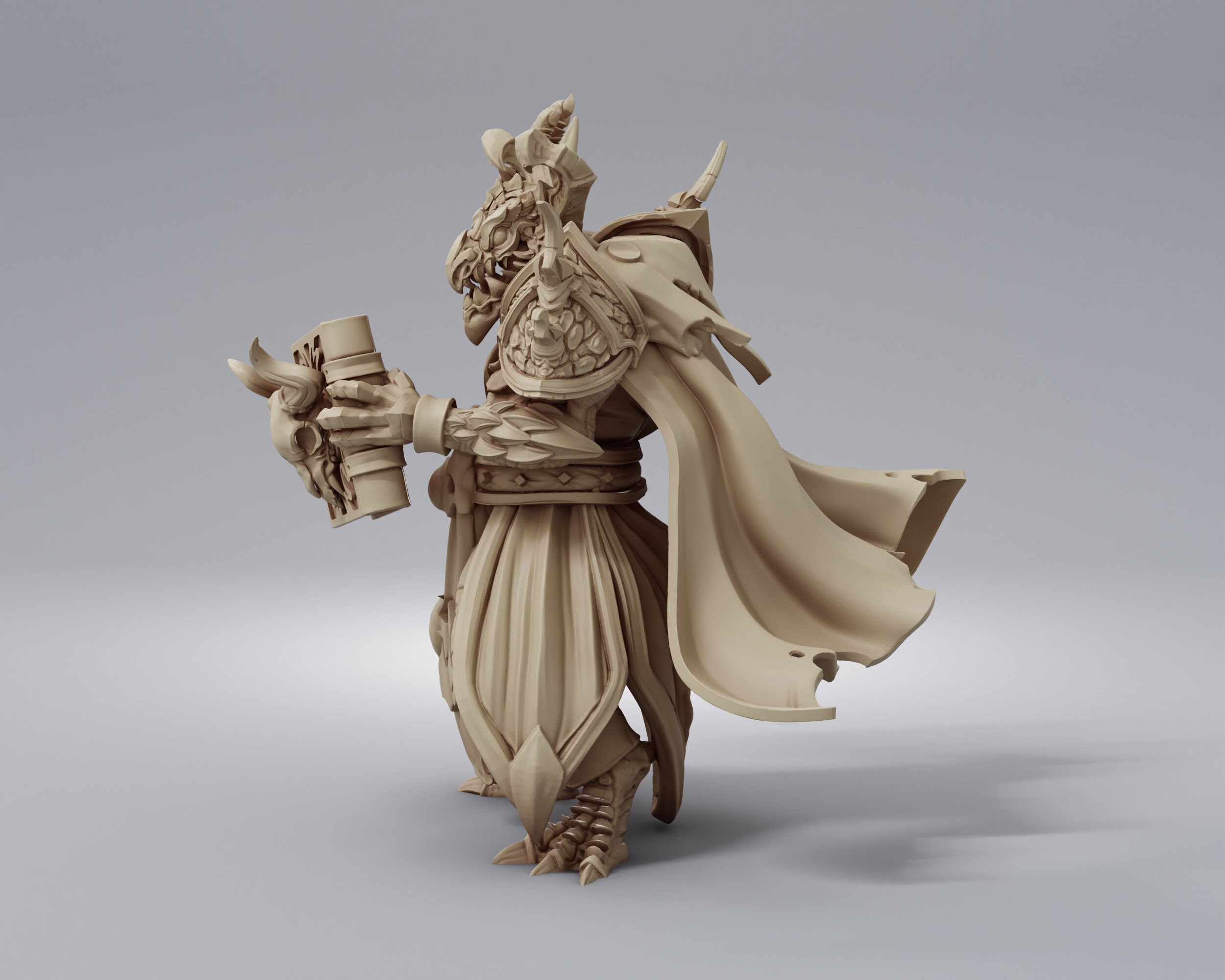 Dragonborn Mage Wizard - 32mm Resin Miniature Dnd Miniatures Dungeons ...