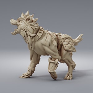 War Dog - Guard Dogs - Resin Miniature - Dnd Miniatures - Dungeons ...