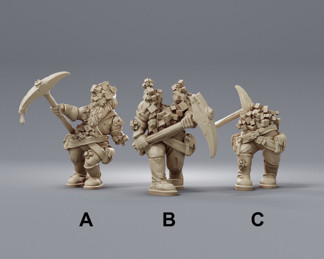 Corrupted Miner - Resin Miniature - Dnd Miniatures - Dungeons & Dragons ...
