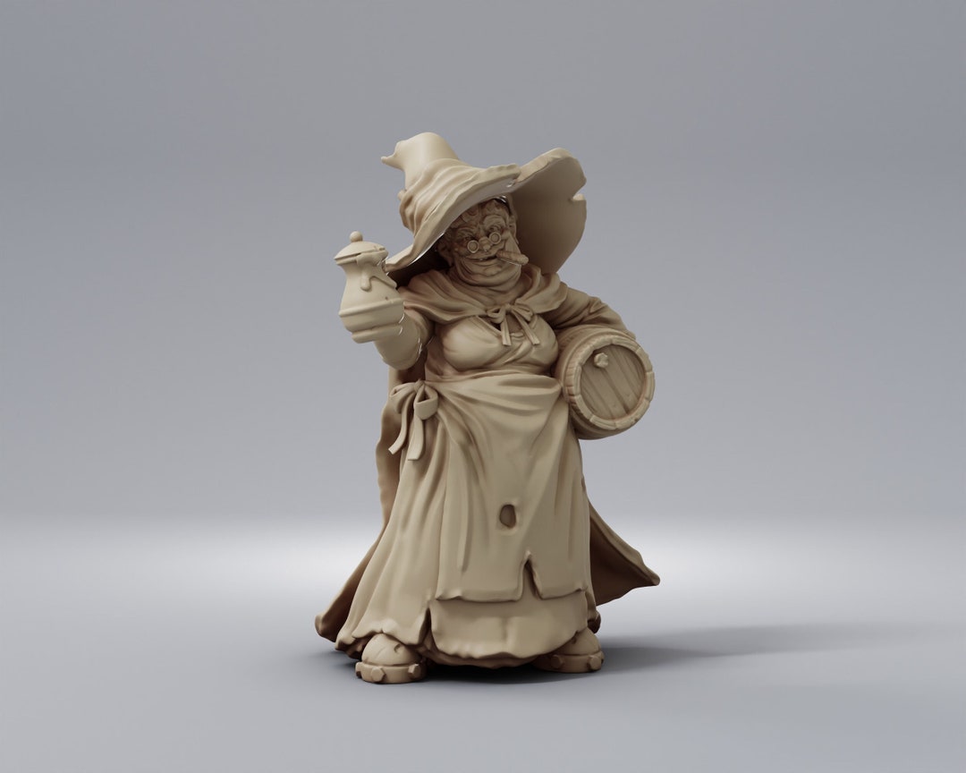 Coven Elder Witch - 28mm 32mm Resin Miniature Dnd Miniatures Dungeons ...