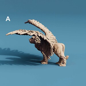 Winged Lion - Resin Miniature - Dnd Miniatures - Dungeons & Dragons ...