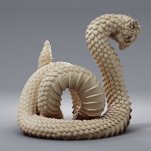Giant Snake - 3D Printed Miniature Model for Dnd and Roleplaying Games ...