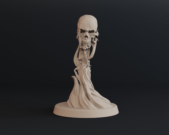 Flaming Skull Resin Miniature Dnd Miniatures Dungeons & | Etsy