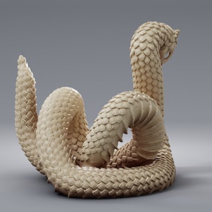 Giant Snake - 3D Printed Miniature Model for Dnd and Roleplaying Games ...