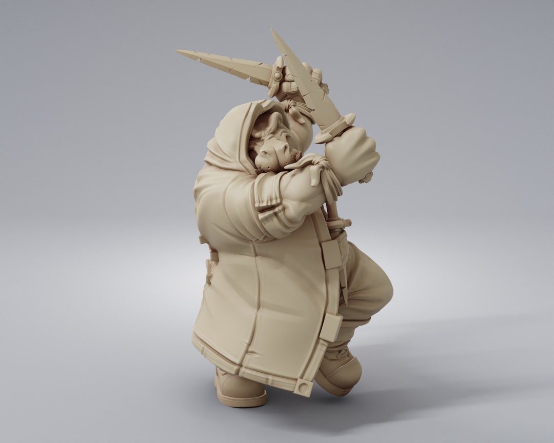 Giff Rogue Assassin Thief 32mm D&D Resin Miniature Dungeons and Dragons ...