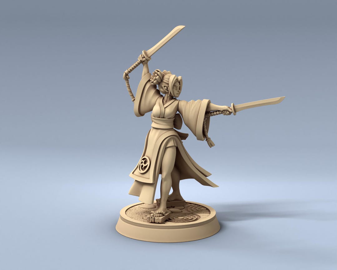 Female Monk Shaolin Monk - 28mm 32mm Resin Miniature - Dnd - Dungeons ...