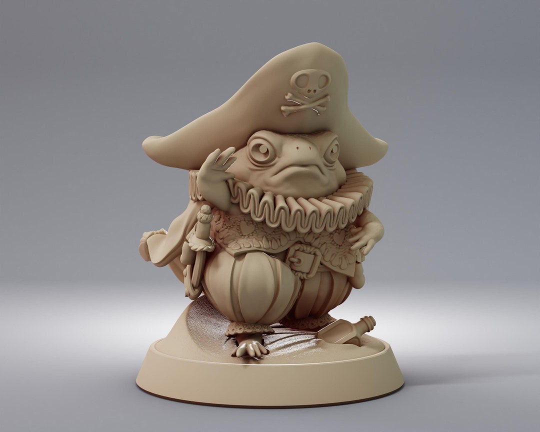 Frog Pirate - 32mm Resin Miniature Dnd Miniatures Dungeons & Dragons ...