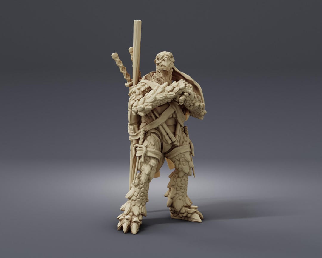 Tortle Ninja Miniature | 3D Printed Fantasy Figure for DND, RPG ...
