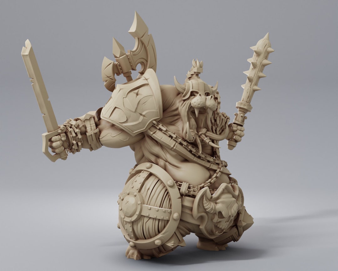 Giff Berserker 32mm D&D Resin Miniature Dungeons and Dragons Pathfinder ...
