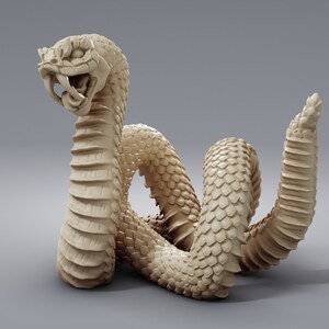 Giant Snake - 3D Printed Miniature Model for Dnd and Roleplaying Games ...