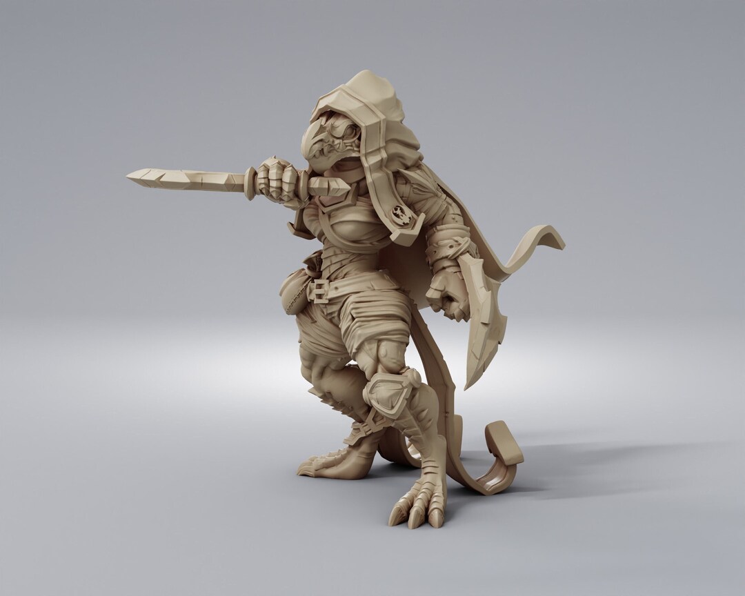Dragonborn Assassin - 32mm Resin Miniature Dnd Miniatures Dungeons ...