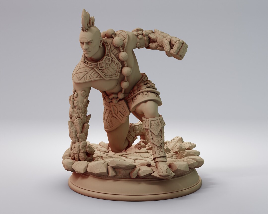 Earth Bender - 32mm Resin Miniature Dnd Miniatures Dungeons & Dragons ...