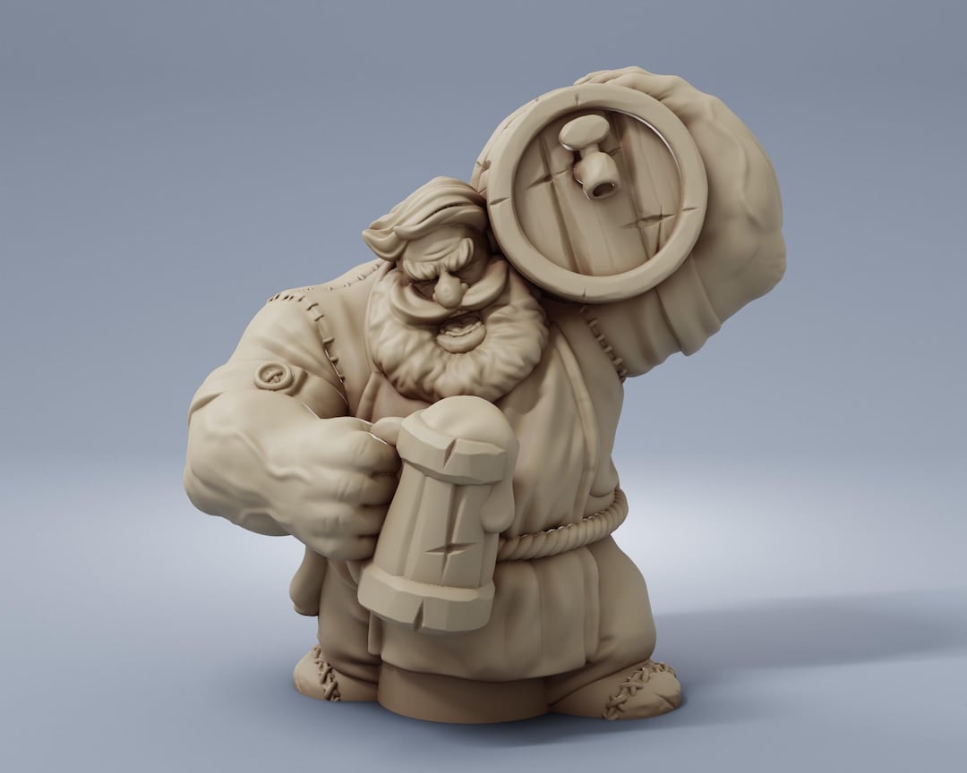 Dwarven Barkeep - Resin Miniature - Dnd Miniatures - Dungeons & Dragons ...
