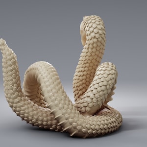 Giant Snake - 3D Printed Miniature Model for Dnd and Roleplaying Games ...