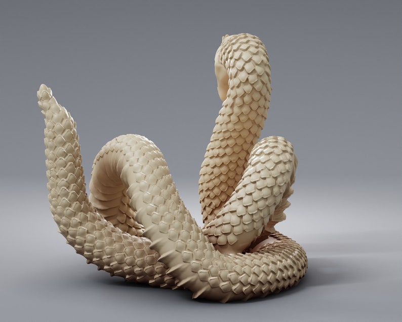 Giant Snake 3D Printed Miniature Model for Dnd and - Etsy