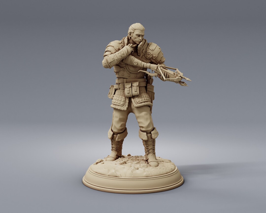 Human Fighter Crossbowman - 32mm Resin Miniature Dnd Miniatures ...