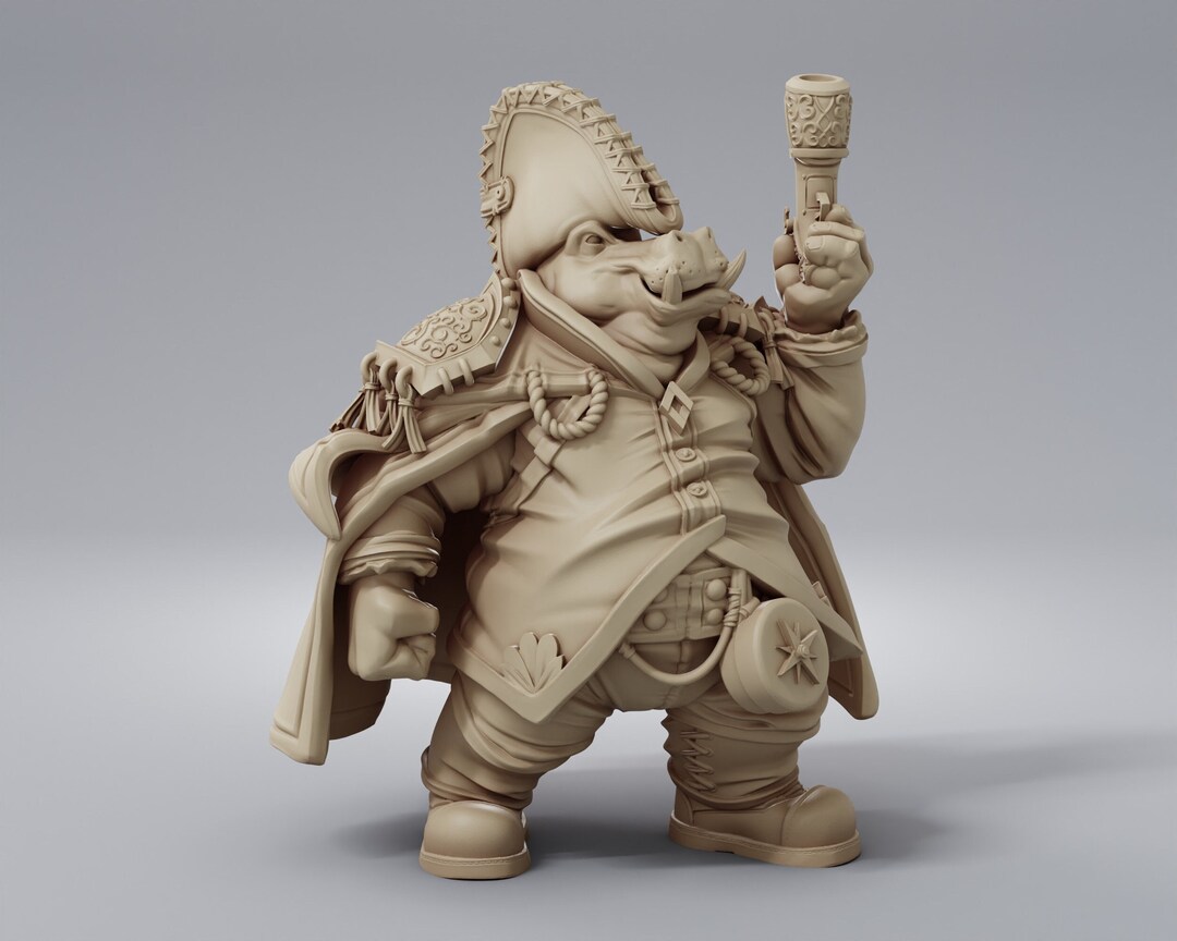Giff Explorer Pathfinder Adventurer 32mm D&D Resin Miniature Dungeons ...