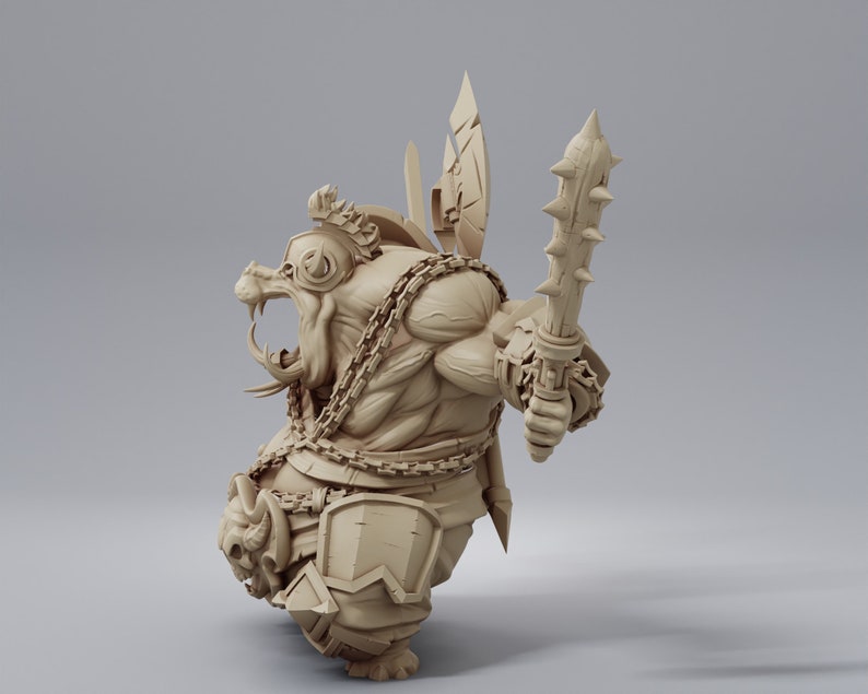 Giff Berserker 32mm D&D Resin Miniature Dungeons and Dragons Pathfinder ...