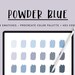POWDER BLUE PROCREATE Color Palette + Hex Color Codes - Blue & Gray for ...