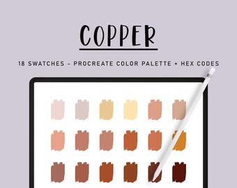 SUNSET PROCREATE Color Palette Hex Codes Red Orange - Etsy