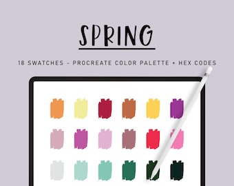 AGUA FRESCA PROCREATE Color Palette Hex Color Codes | Etsy