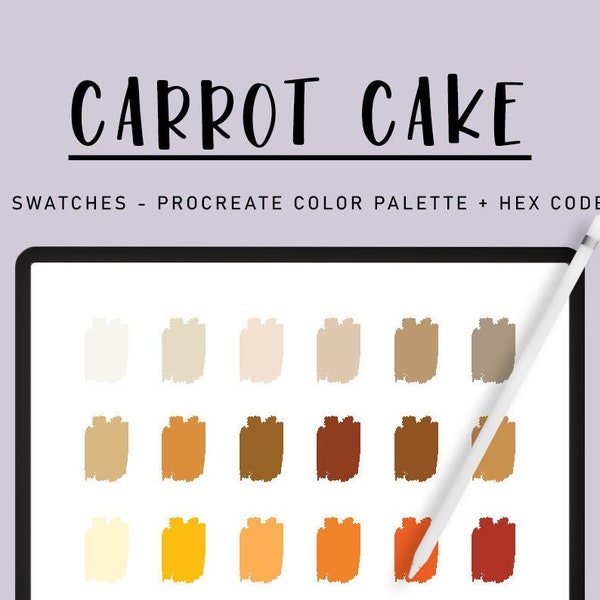 BRUNETTE HAIR PROCREATE Color Palette Hex Color Codes Brown for iPad ...